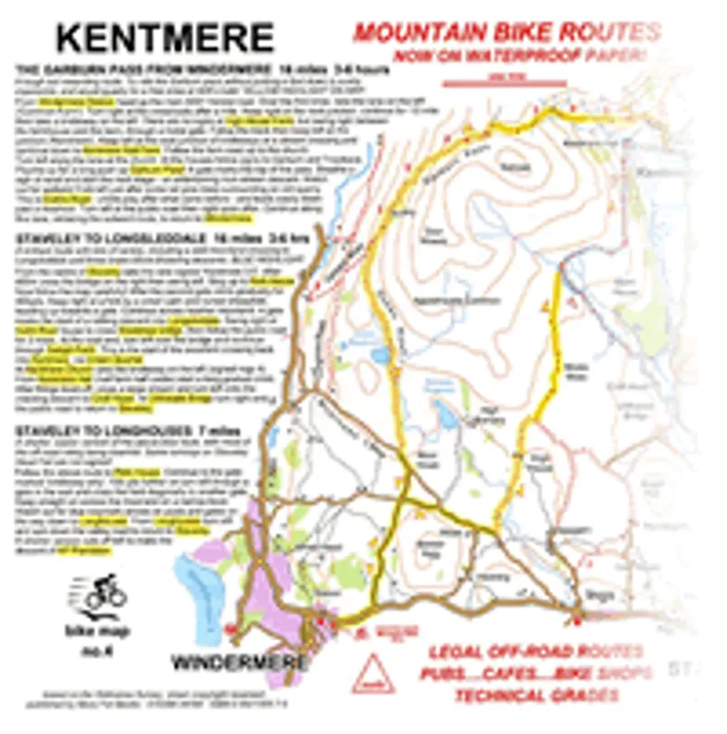 Bike Routes Map: Ambleside / Troutbeck / Kentmere